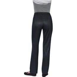 WITT Damen Schlupfhose im Muster-Dessin, innen angeraut, rauchblau-gemustert, Gr&ouml;&szlig;e 19