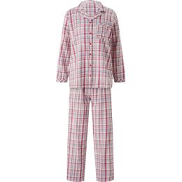 Comtessa Damen Pyjama, ros&eacute;-kariert, Gr&ouml;&szlig;e 36/38