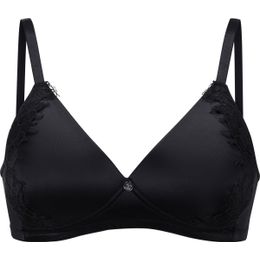 w&auml;schepur w&auml;schepur Damen Schalen-BH ohne B&uuml;gel mi dekorativer Spitze, schwarz, Gr&ouml;&szlig;e 95A