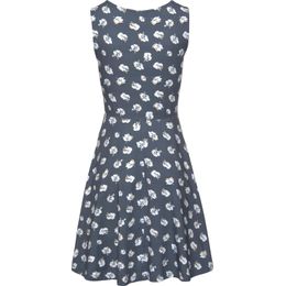 Beachtime by Lascana Damen Jerseykleid, graublau-bedruckt, Gr&ouml;&szlig;e 42