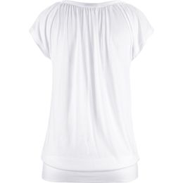 Lascana Damen V-Shirt, Wei&szlig;, Gr. 52/54, T-Shirts, Material: Viskose