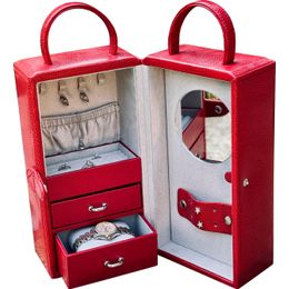 WITT Damen Schmuckkasten, rot, Gr&ouml;&szlig;e 0
