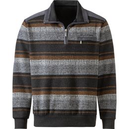 Marco Donati Herren Sweatshirt, anthrazit-camel-meliert, Gr&ouml;&szlig;e 60/62