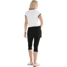 WITT Damen Caprileggings mit Rundum-Dehnbund, schwarz, Gr&ouml;&szlig;e 44