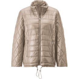 WITT Damen Steppjacke mit Tunnelzug am Saum, beige, Gr&ouml;&szlig;e 50