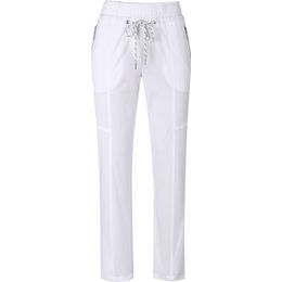 WITT Damen 7/8-Hose mit Rei&szlig;verschluss-Taschen, wei&szlig;, Gr&ouml;&szlig;e 42