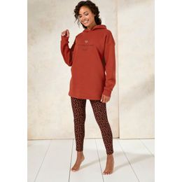 Lascana Damen Hoodie, rotbraun, Gr&ouml;&szlig;e 40/42