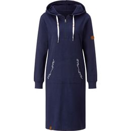 WITT Damen Jerseykleid mit K&auml;nguru-Tasche, marine, Gr&ouml;&szlig;e 40