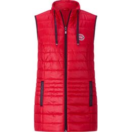 WITT Damen Steppweste mit Glanz-Oberfl&auml;che, rot, Gr&ouml;&szlig;e 40