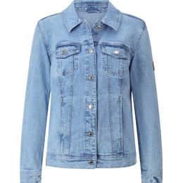 WITT Damen Jeansjacke mit Knopfmanschetten, blue-bleached, Gr&ouml;&szlig;e 42