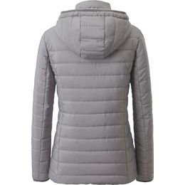 WITT Damen Steppjacke mit kontrastfarbenen Akzenten, grau, Gr&ouml;&szlig;e 42
