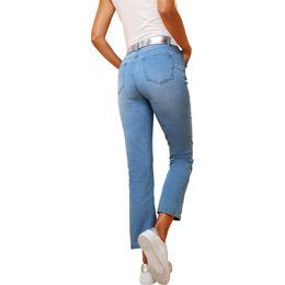 Heine Damen Push-up-Jeans, Blau, Gr. 50, Mode, Material: Baumwolle