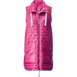 WITT Damen Steppweste mit 2-Wege-Taschen, fuchsia, Gr&ouml;&szlig;e 38