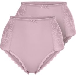 w&auml;schepur w&auml;schepur Damen Taillenslip mit Einsatz aus Spitze, ros&eacute;, Gr&ouml;&szlig;e 36/38