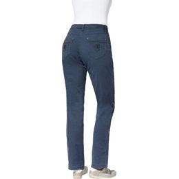 WITT Damen Jeans mit Metallpl&auml;ttchen-Deko, dunkelblau, Gr&ouml;&szlig;e 48