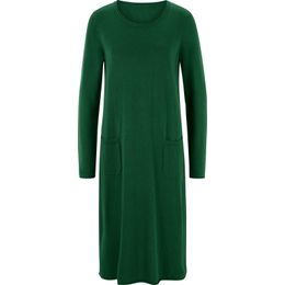 Heine Witt Damen Strickkleid im Viskose-Baumwoll-Mix, moos, Gr&ouml;&szlig;e 48