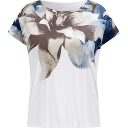 Heine Damen Rundhalsshirt, Natur, Gr. 36, T-Shirts, Material: Viskose