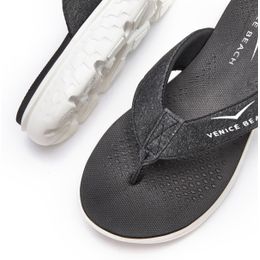 Venice Beach Damen Badezehentrenner, Schwarz, Gr. 40, Zehentrenner, Material: Textil