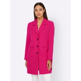 Heine Witt Damen Kurzmantel mit Paspeltaschen, pink, Gr&ouml;&szlig;e 46