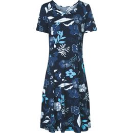 Heine Damen Jerseykleid, Blau, Gr. 48, Druckkleider, Material: Viskose