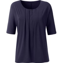 Heine Witt Damen Fledermausshirt mit Rundhals-Ausschnitt, marine, Gr&ouml;&szlig;e 34