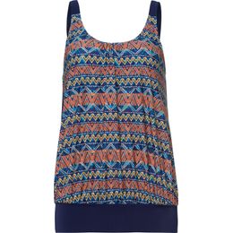 WITT Damen Tankini-Oberteil mit Ethno-Druck vorne, marine-bunt-bedruckt, Gr&ouml;&szlig;e 54D