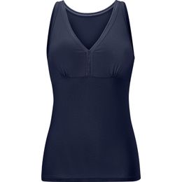 w&auml;schepur w&auml;schepur Damen BH-Hemd mit elastischem Zierband, marine, Gr&ouml;&szlig;e 38