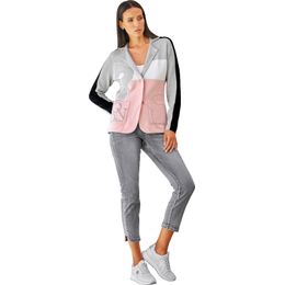 Heine Witt Damen 7/8-Jeans mit Ziersteinchen, seitlich, light grey-denim, Gr&ouml;&szlig;e 42