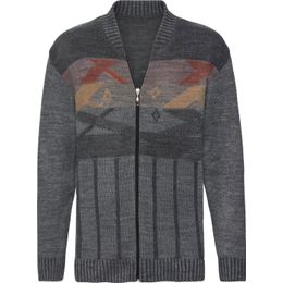 WITT Herren Strickjacke, grau-meliert, Gr&ouml;&szlig;e 52