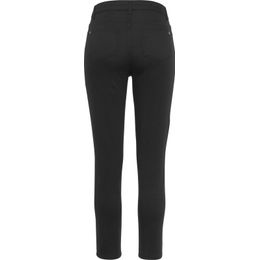 Lascana Damen 7/8-Jeggings, Schwarz, Gr. 46, 7/8-Hose, Material: Baumwolle
