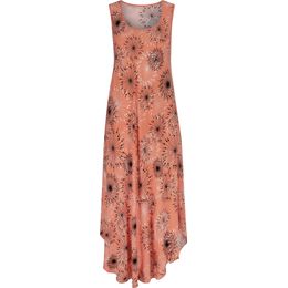 Heine Druck-Kleid, Orange, Gr. 52, Damen, Strandkleider, Material: Viskose