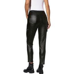 WITT Damen Hose in Leder-Optik, schwarz, Gr&ouml;&szlig;e 42
