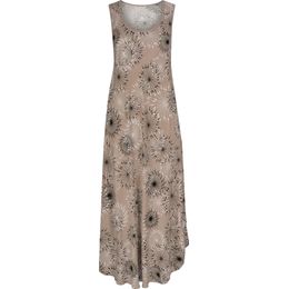 Heine Druck-Kleid, Braun, Gr. 24, Damen, Strandkleider, Material: Viskose