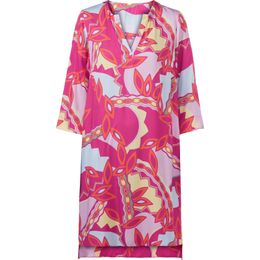 Heine Witt Damen Druckkleid mit seitlichen Nahttaschen, orange-fuchsia-bedruckt, Gr&ouml;&szlig;e 36