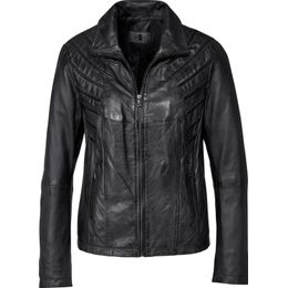 Mainpol Damen Lederjacke aus Lammnappa, anthrazit, Gr&ouml;&szlig;e 46