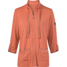 WITT Damen Shirtjacke mit 2 Taschen, papaya, Gr&ouml;&szlig;e 46