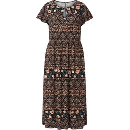 Heine Damen Jerseykleid, Orange, Gr. 46, Shirtkleider, Material: Viskose