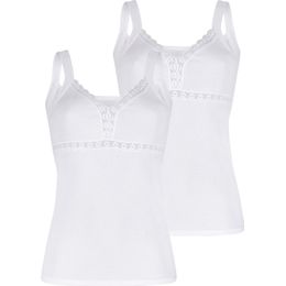 w&auml;schepur w&auml;schepur Damen BH-Hemd mit Stretch-Spitze, wei&szlig;, Gr&ouml;&szlig;e 46