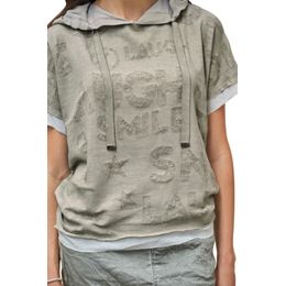 Heine Damen Kapuzenshirt, Gr&uuml;n, Gr. 36, T-Shirts, Material: Baumwolle