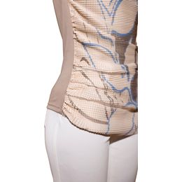 WITT Damen Print-Shirt mit breitem Rundhals-Ausschnitt, champagner-beige-bedruckt, Gr&ouml;&szlig;e 52