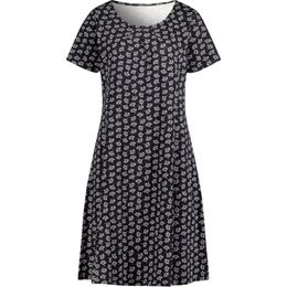 WITT Damen Jerseykleid im Minimal-Dessin, marine-ecru-bedruckt, Gr&ouml;&szlig;e 21