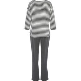 H.I.S. H.I.S Damen Pyjama, anthrazit, Gr&ouml;&szlig;e 44/46