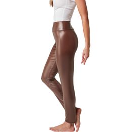 w&auml;schepur w&auml;schepur Damen Leggings in Leder-Optik, schoko, Gr&ouml;&szlig;e 48/50