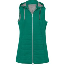 WITT Damen Steppweste mit Innenfutter, gestreift, gr&uuml;n, Gr&ouml;&szlig;e 46