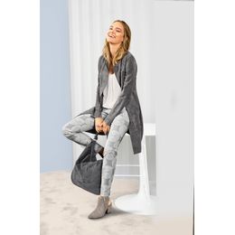 Heine Damen Tasche, Grau, Handtaschen, Material: Rindveloursleder