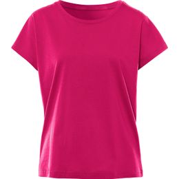 Heine Damen Kurzarmshirt, Rosa, Gr. 44, T-Shirts, Material: Baumwolle