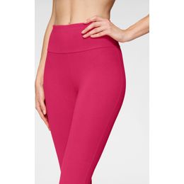 Lascana Damen Caprileggings, Rosa, Gr. 48/50, Leggings, Material: Baumwolle