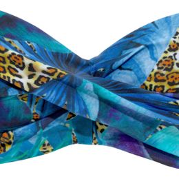 Lascana B&uuml;gel-Bandeau-Bikini, Blau, Gr. 36E, Damen, Bandeau-Bikinis, Material: Polyamid, Elasthan
