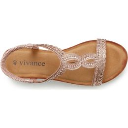 Vivance Damen Sandalette, ros&eacute;goldfarben, Gr&ouml;&szlig;e 36