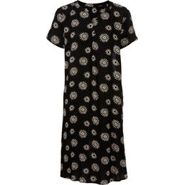 Heine Druckkleid, Schwarz, Gr. 19, Damen, Kleider, Material: Viskose